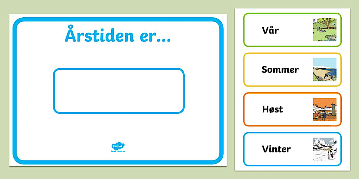 Sesongkalender for årstidene (teacher made) - Twinkl