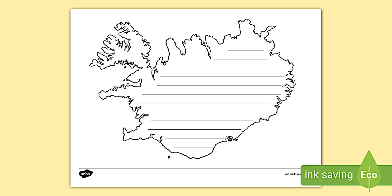 Iceland Writing Template (teacher made) - Twinkl