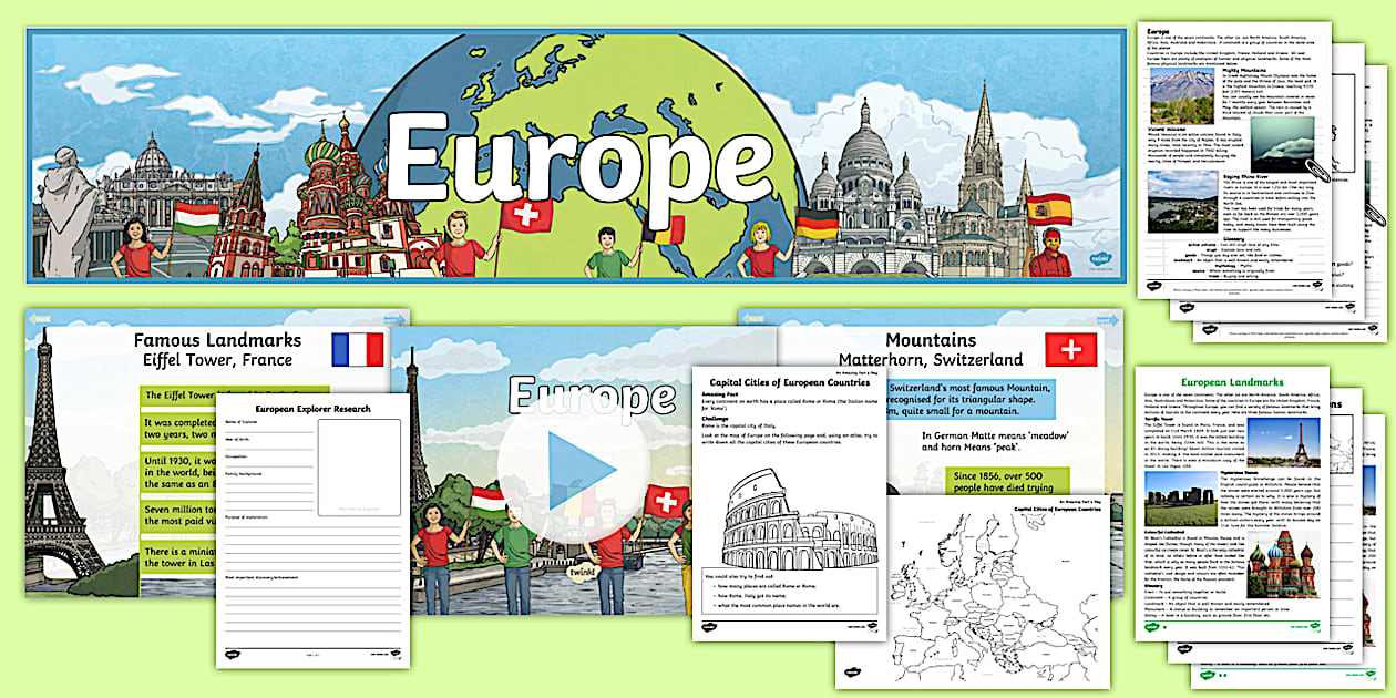 Europe Resource Pack (teacher made) - Twinkl