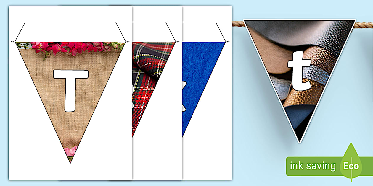 Textiles Photo Display Bunting (teacher made) - Twinkl