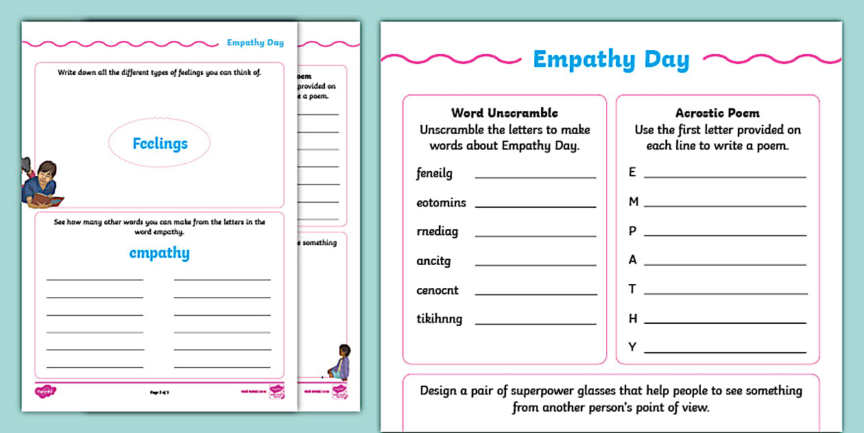 KS2 Empathy Day Boredom Buster Worksheet (Teacher-Made)