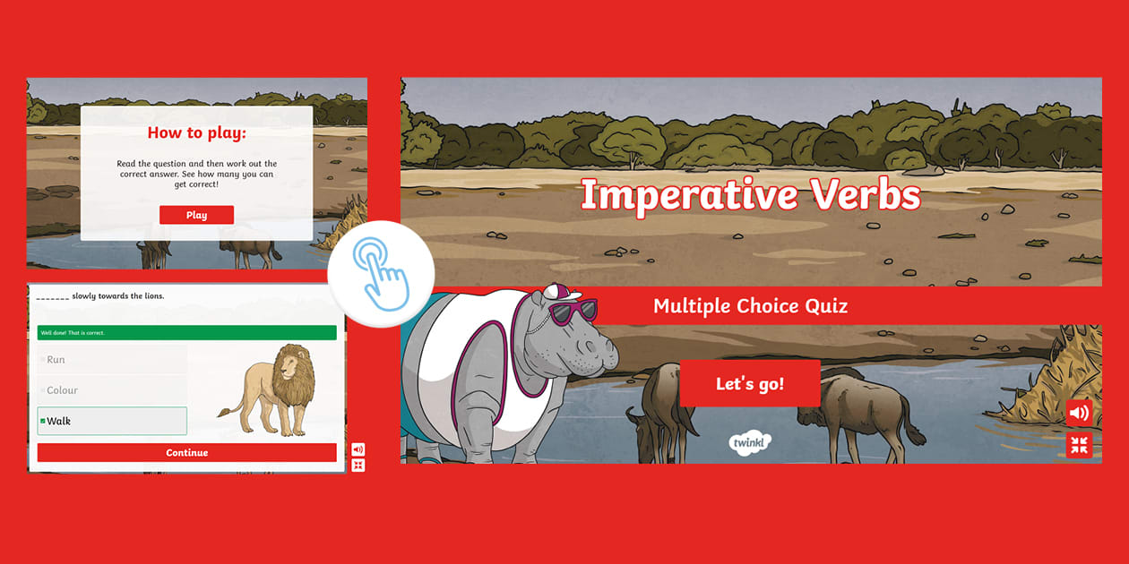 Imperative Verbs KS2 English Multiple Choice Quiz - Twinkl