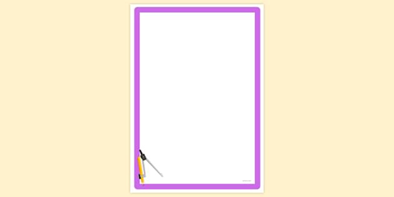 Drawing Compass Page Border | Page Borders | Twinkl - Twinkl