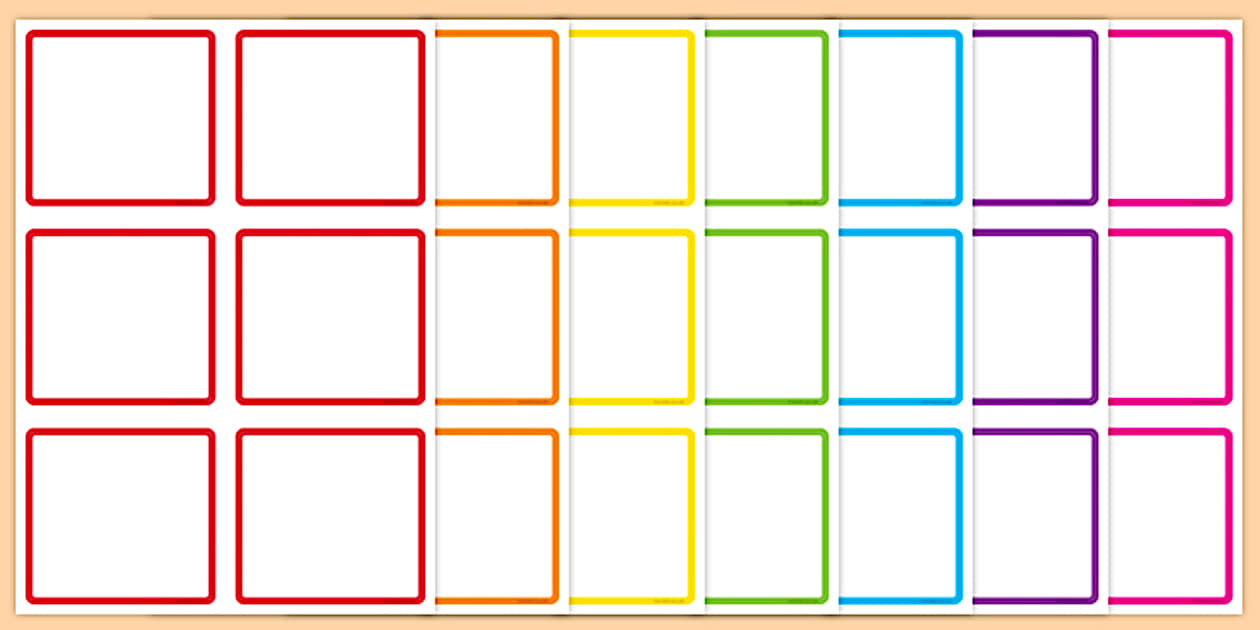 Editable Blank Square Peg Labels (teacher made) - Twinkl