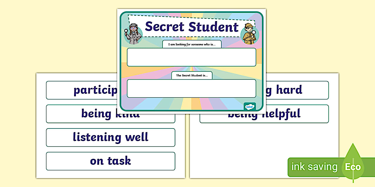 Secret Student Display Poster