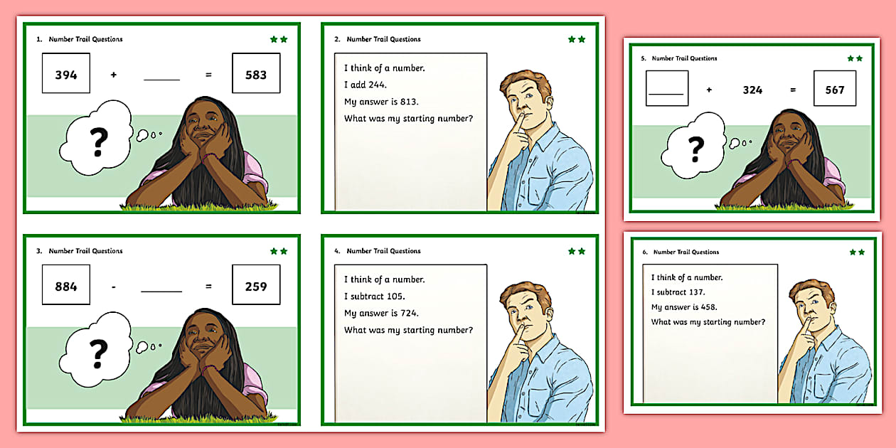 Missing Three-Digit Number Challenge Cards (teacher made)