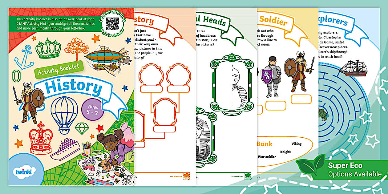 History Activity Booklet (Ages 5 - 7) (teacher made)