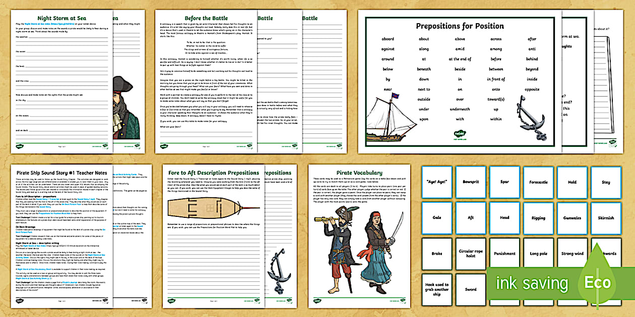 Pirate Ships Sound Story Chapter 1 Follow Up Lesson Ideas