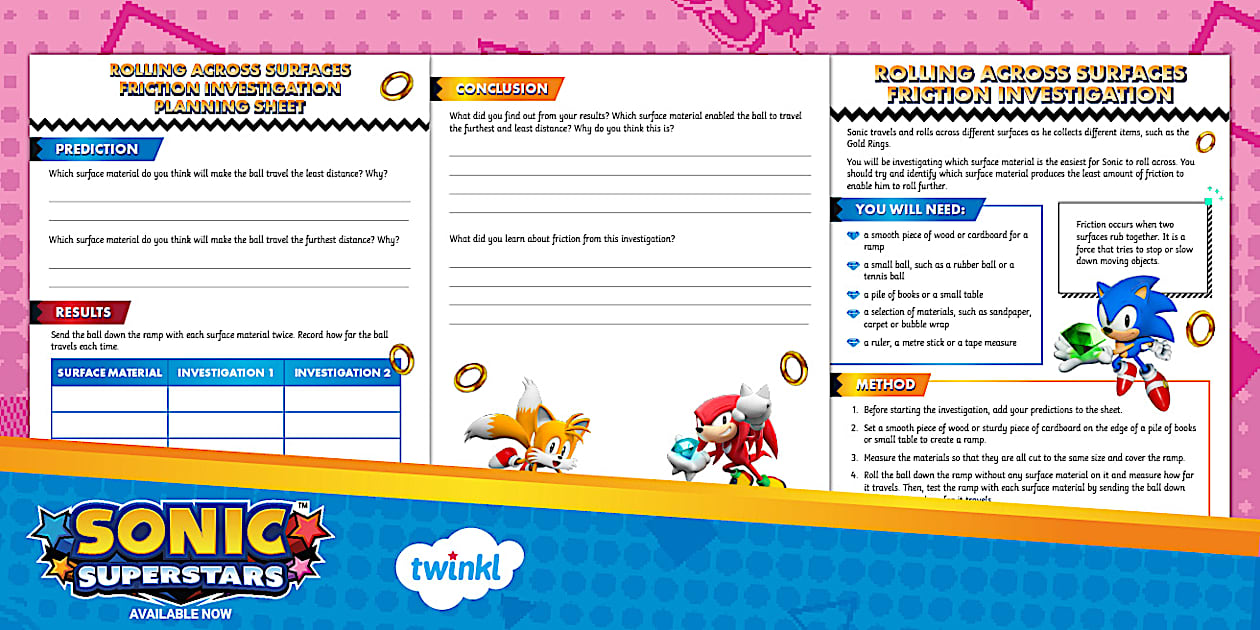 FREE! - Sonic: Rolling Across Surfaces Friction Investigation
