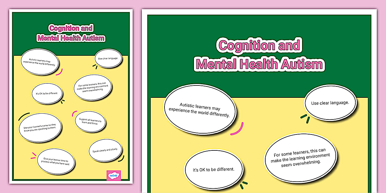 OT: Cognition and Mental Health Autism Poster (Teacher-Made)
