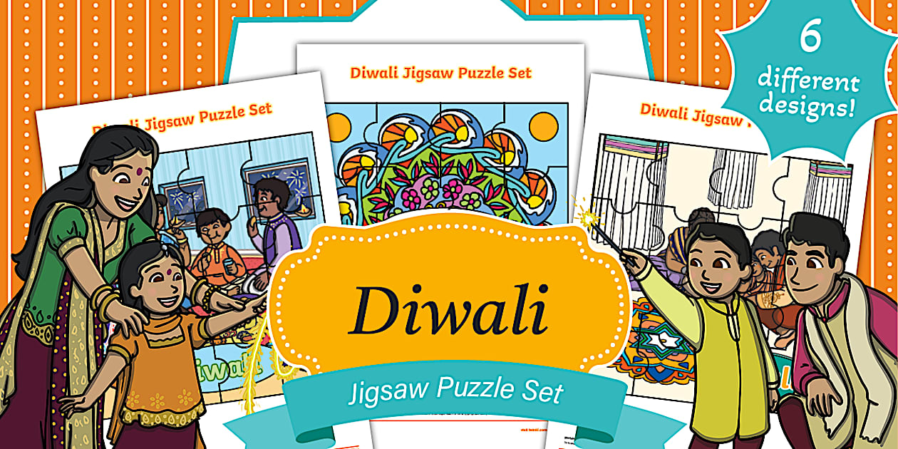 Diwali Jigsaw Puzzle Set (Teacher-Made) - Twinkl
