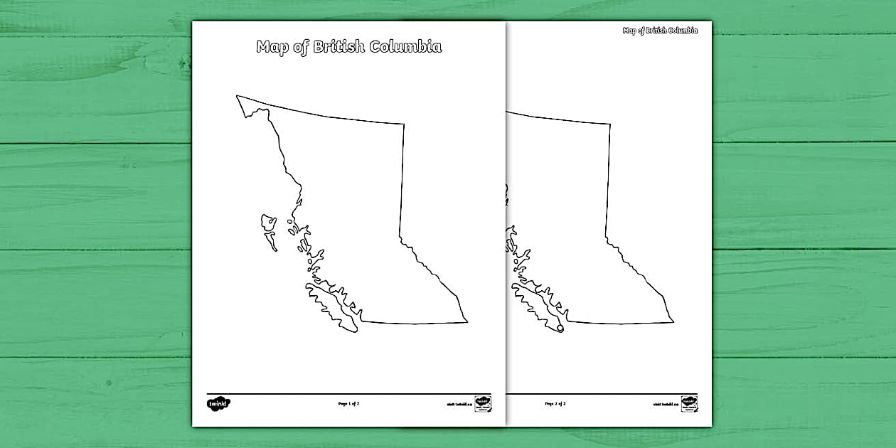 Map of British Columbia (teacher made) - Twinkl