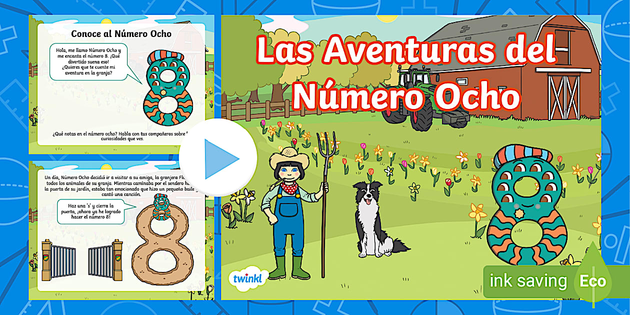 PowerPoint: Las Aventuras del Número 8 - Twinkl