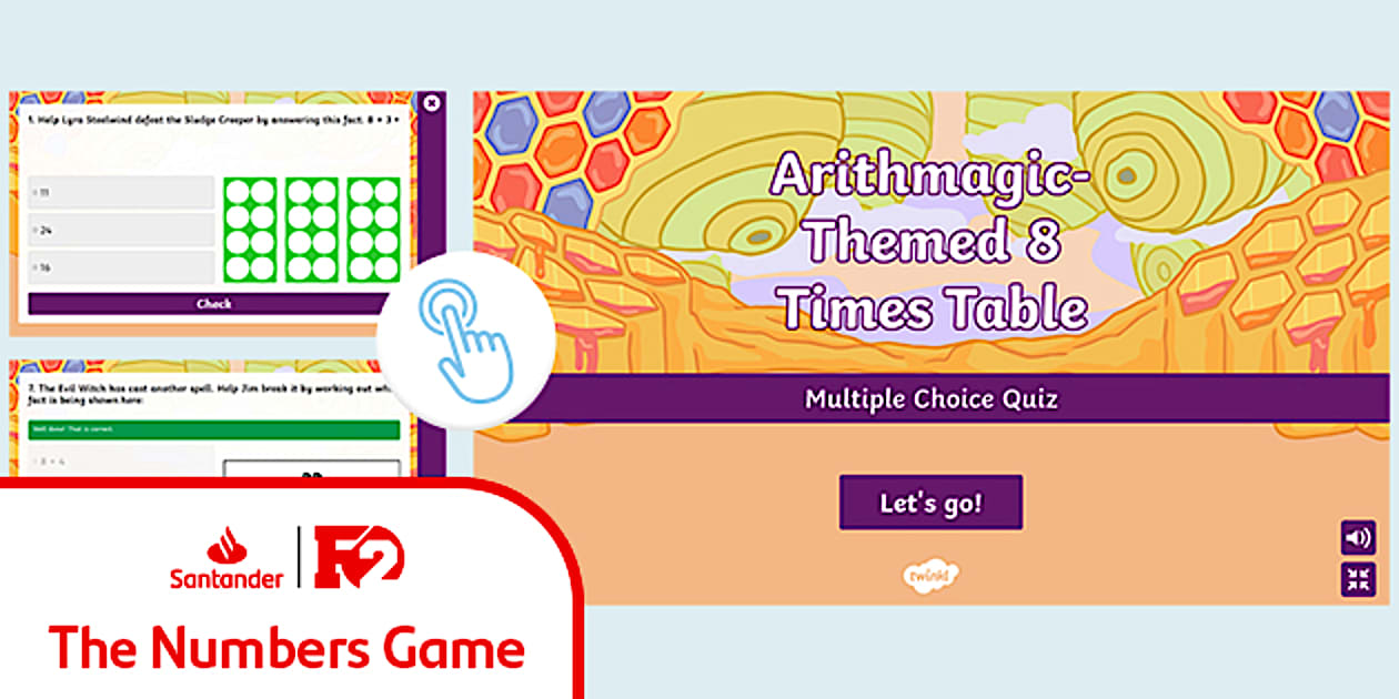FREE! - Arithmagic-Themed 8 Times Table Multiple Choice Quiz - KS2
