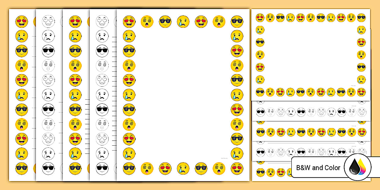 😊 Emoji Page Border for Writing Activities | Twinkl USA