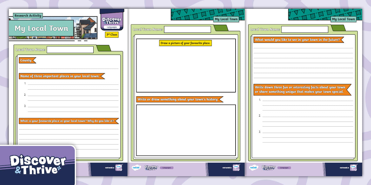 My Town Activity Sheet - Twinkl Ireland Resources