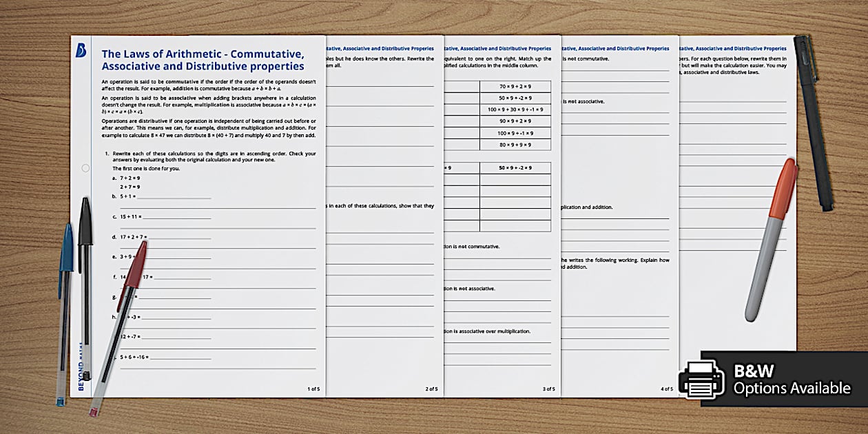 👉 Commutative, Associative and Distributive Properties
