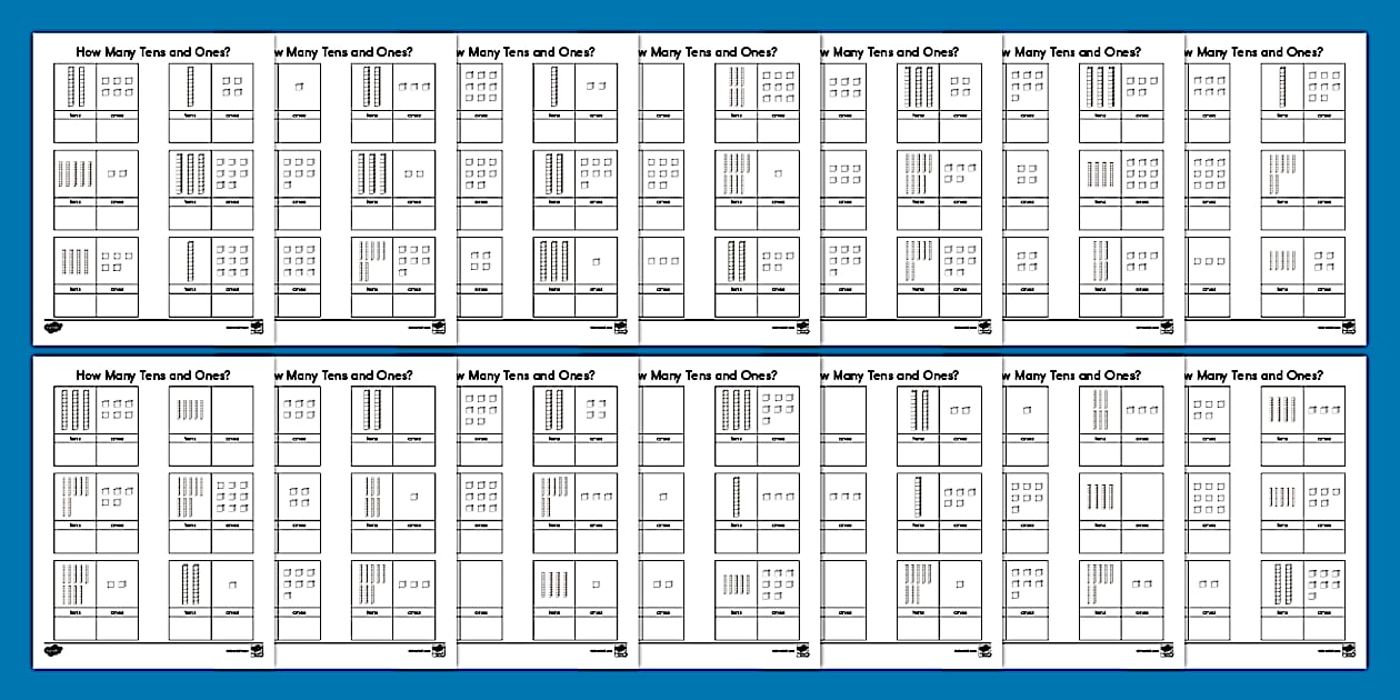 First Grade Tens and Ones With Base 10 Blocks Place Value