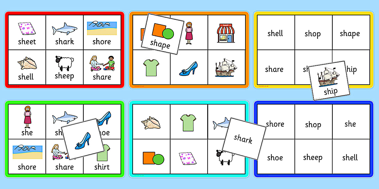 sh Sound Bingo and Lotto Game (Teacher-Made) - Twinkl