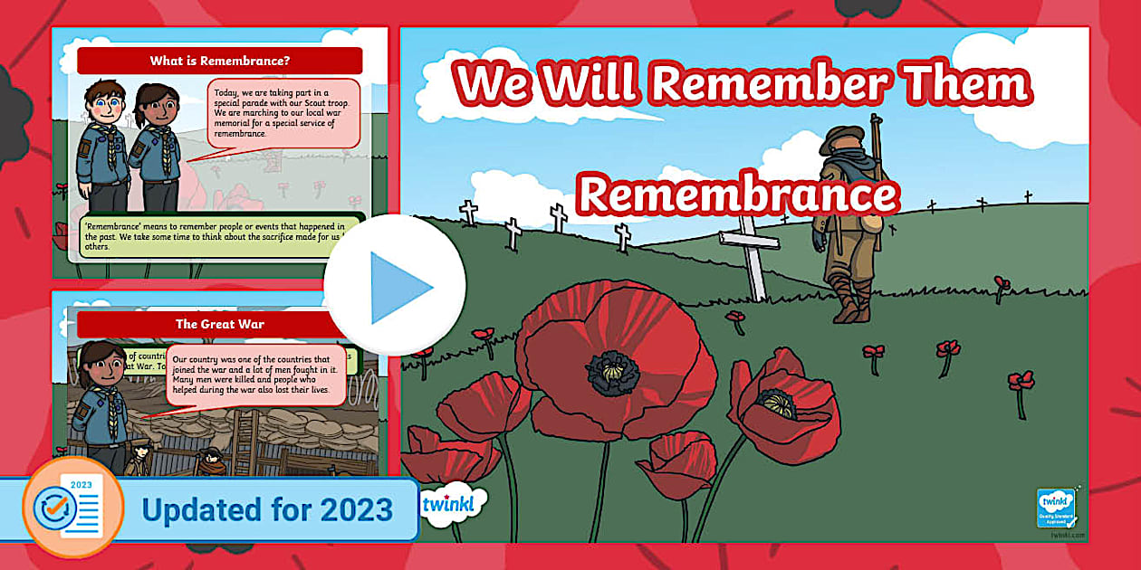 We Will Remember Them - Remembrance KS1 Information PowerPoint