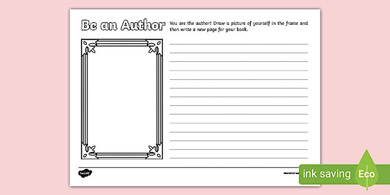Be An Author Comprehension Worksheet (teacher made) - Twinkl