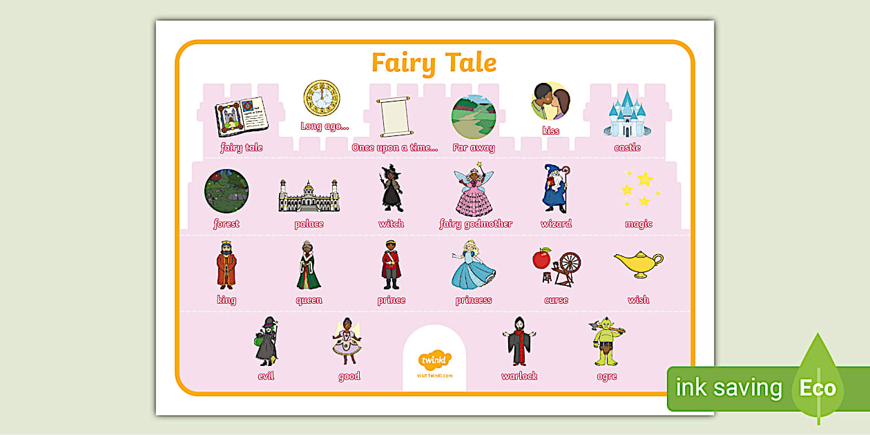 Fairy Tale Vocabulary Mat (teacher made) - Twinkl