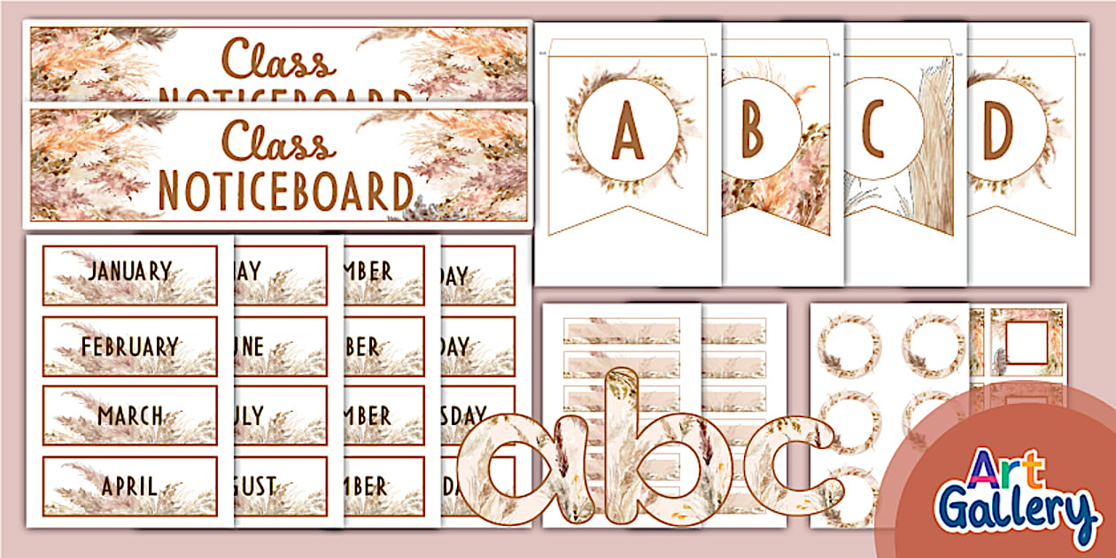 Boho Neutral Display Pack | Twinkl Art Gallery - Twinkl