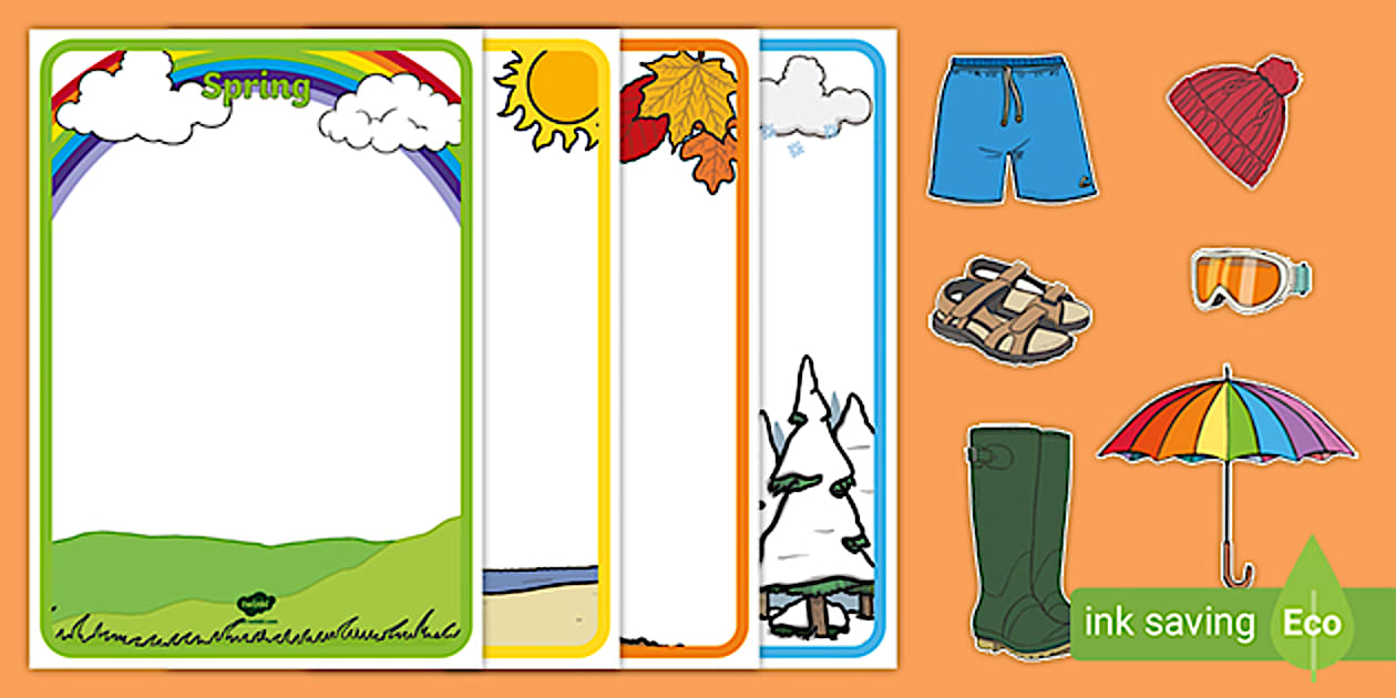 Seasonal Clothes Pictures Sorting Activity - KS1 Resources