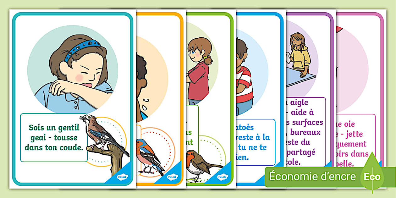 Règles d'hygiène - posters (Teacher-Made) - Twinkl