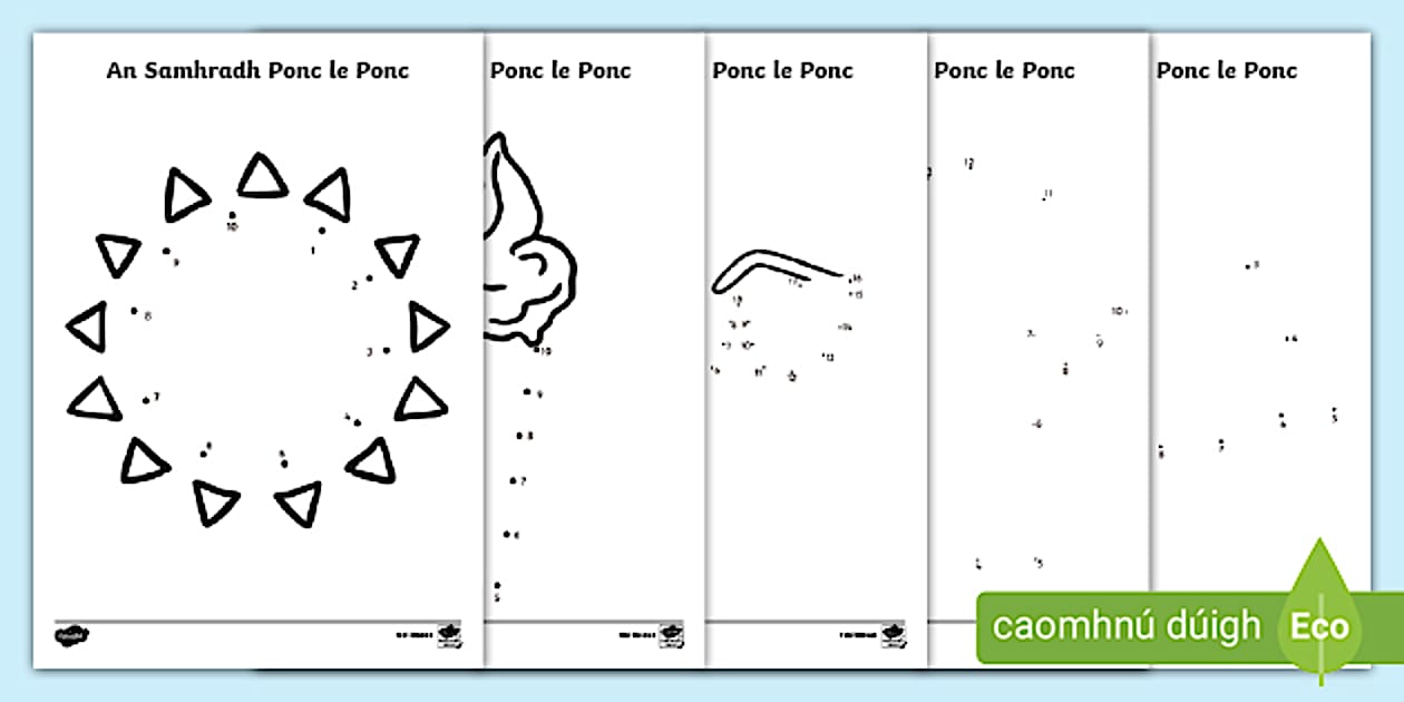 Summer Dot to Dot Worksheet Gaeilge (Teacher-Made) - Twinkl