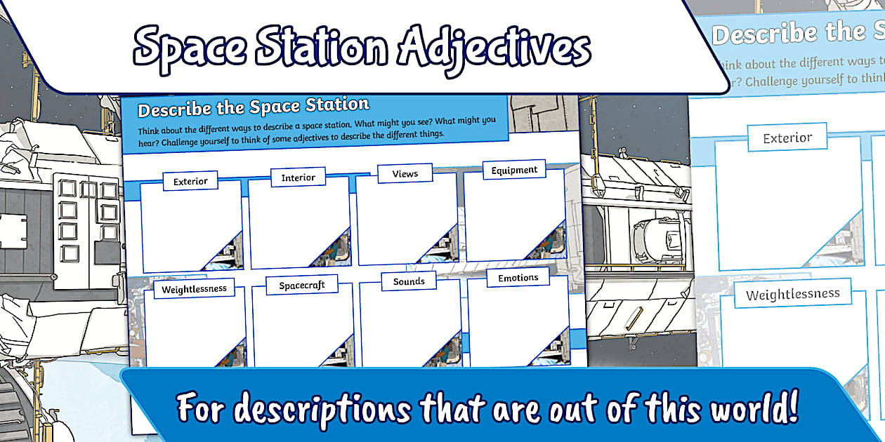 Space Station Adjectives Worksheet