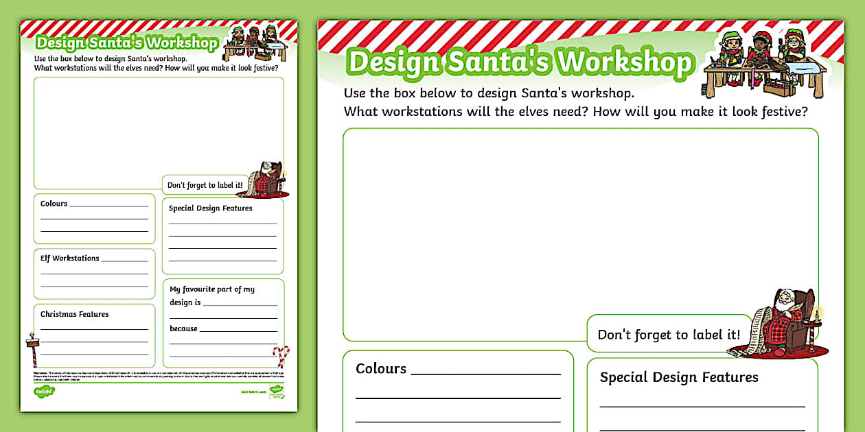 Design Santa's Workshop (teacher made) - Twinkl