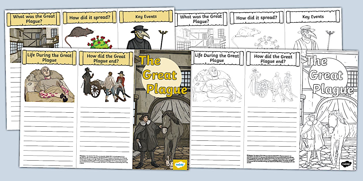 The Great Plague Leaflet Template (Teacher-Made) - Twinkl