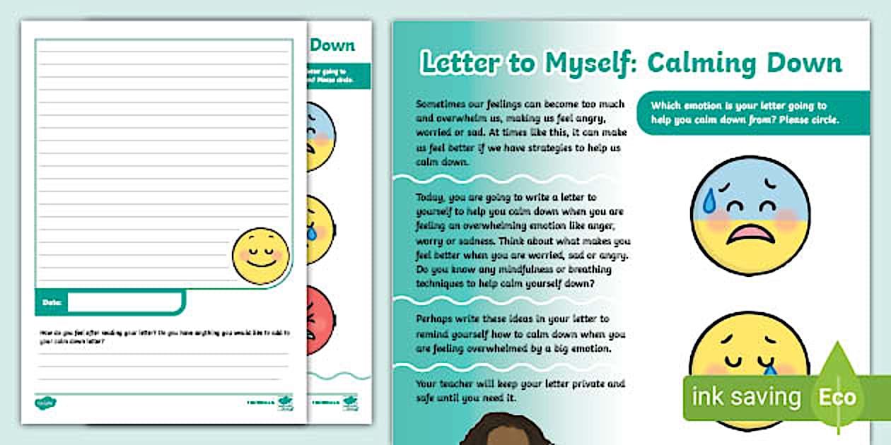 Letter to Myself: Calming Down (Teacher-Made) - Twinkl