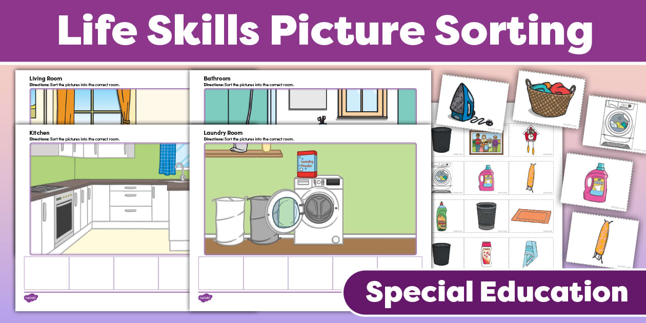 Life Skills Picture Sorting Activity: Where Does It Go?