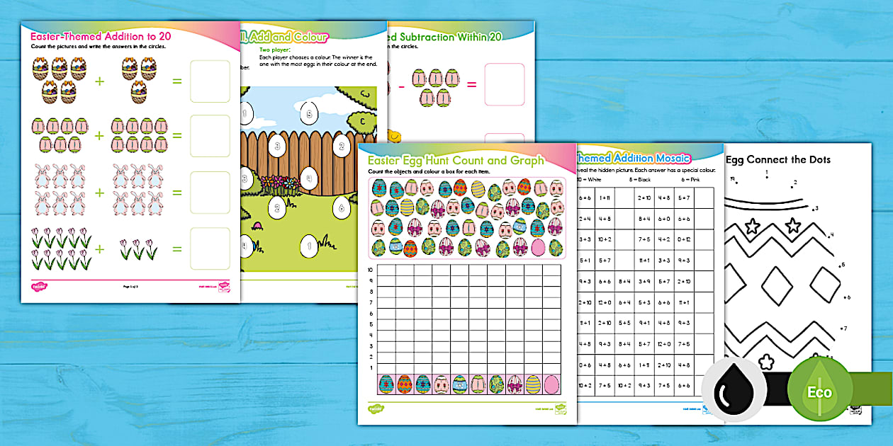 Easter-Themed Primary Math Activity Pack