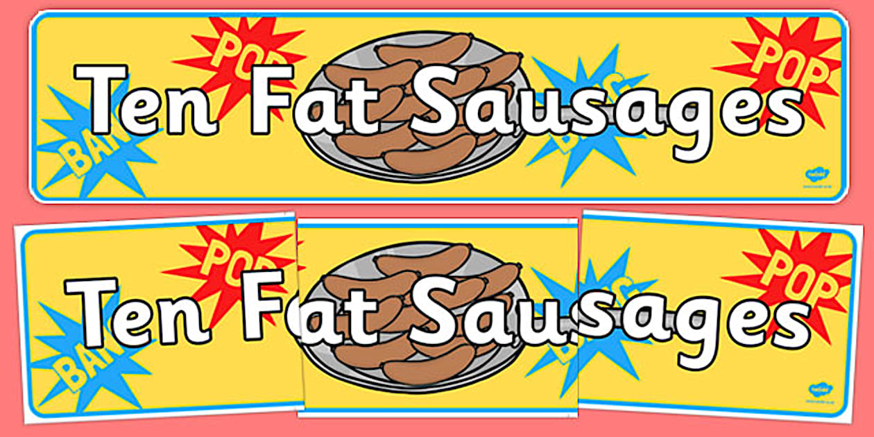 Ten Fat Sausages Display Banner (teacher made) - Twinkl