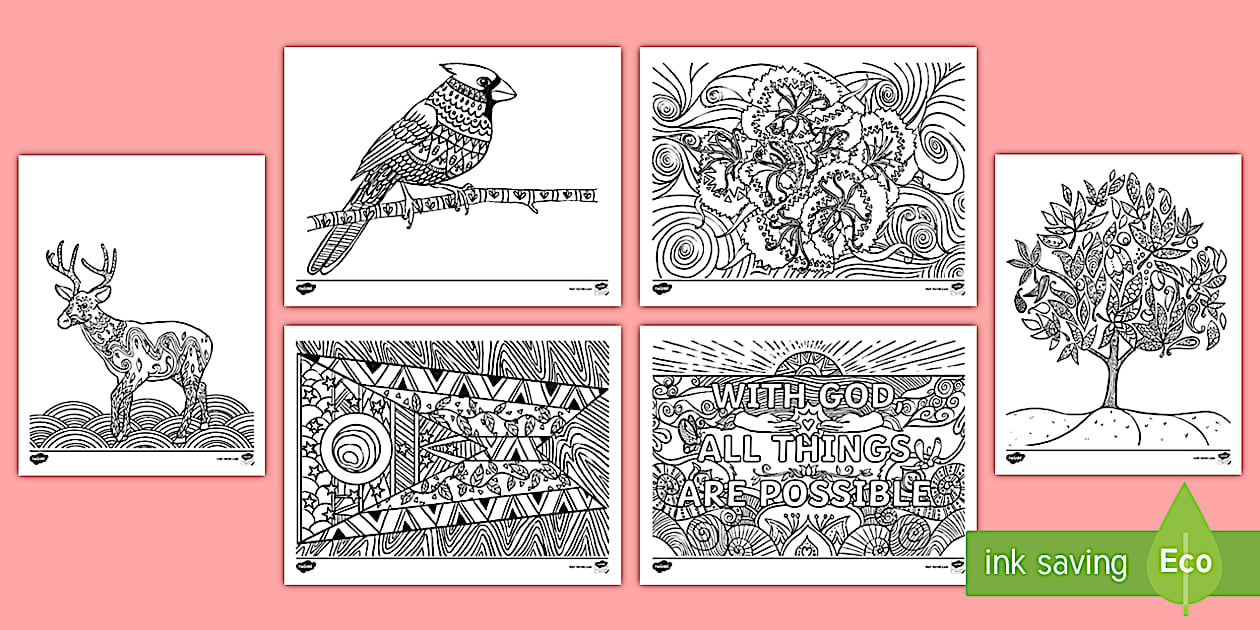 Ohio State Symbols Mindfulness Coloring Sheets - Twinkl
