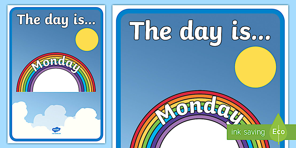 👉 Days of the Week Rainbow Display Poster (teacher made)