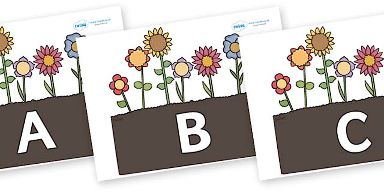 A-Z Alphabet on Garden Flowers (teacher made) - Twinkl
