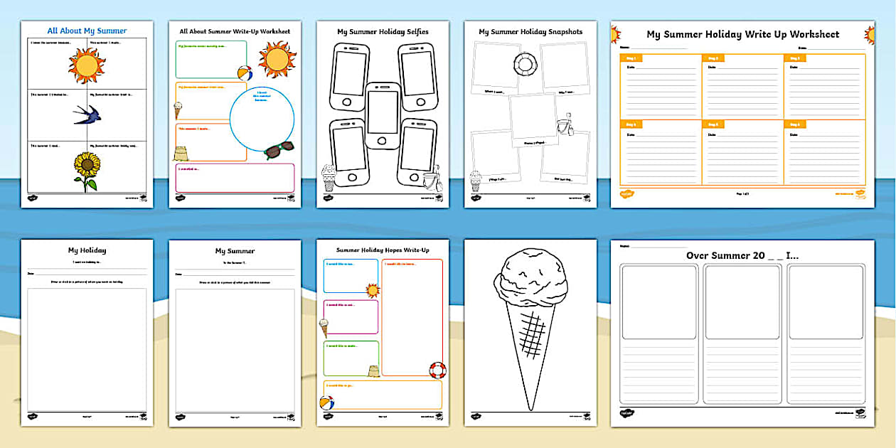 My Summer Holiday Worksheet Activity Pack - Twinkl