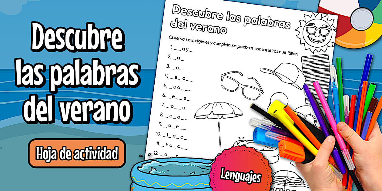Hoja de actividad : Descubre las palabras del verano