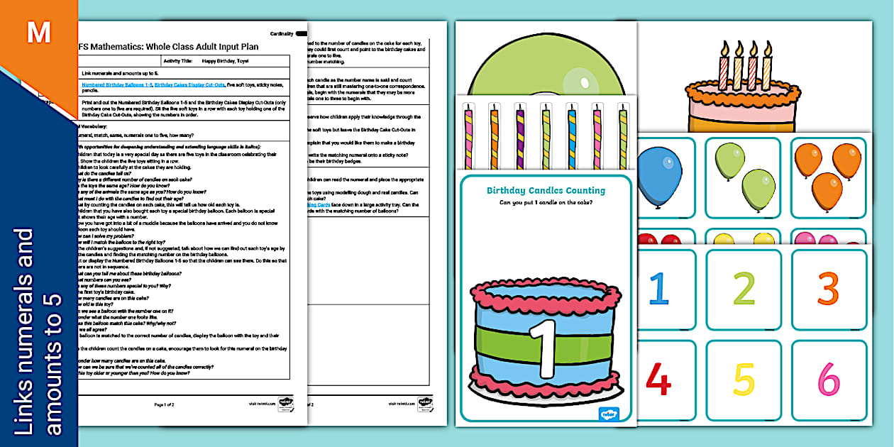 Happy Birthday, Toys! Maths Adult Input Plan & Resource Pack