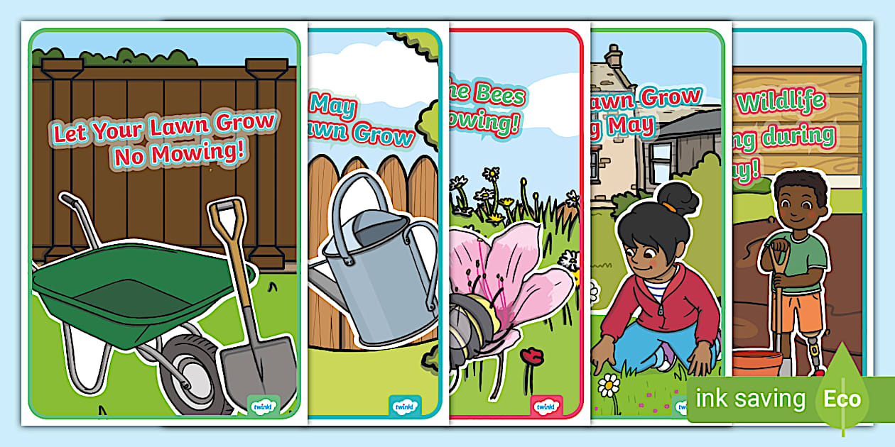Let Your Lawn Grow! Display Posters Pack (teacher made)