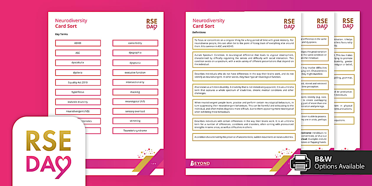 FREE! - RSE Day Neurodiversity Card Sort - Twinkl