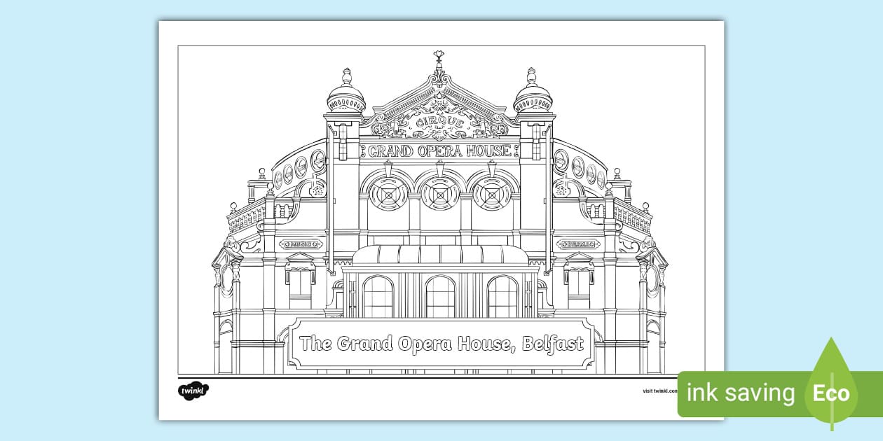 Grand Opera House Belfast Colouring Page (teacher made)