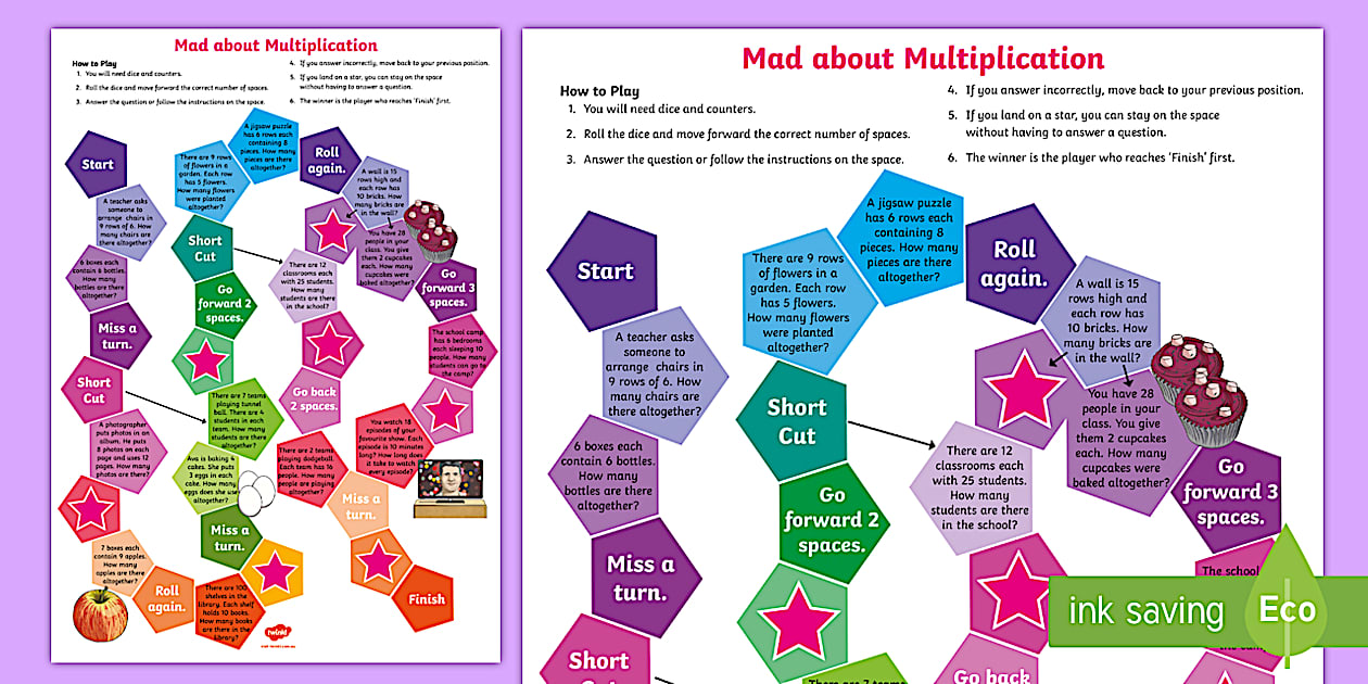 Mad about Multiplication Board Game (teacher made) - Twinkl