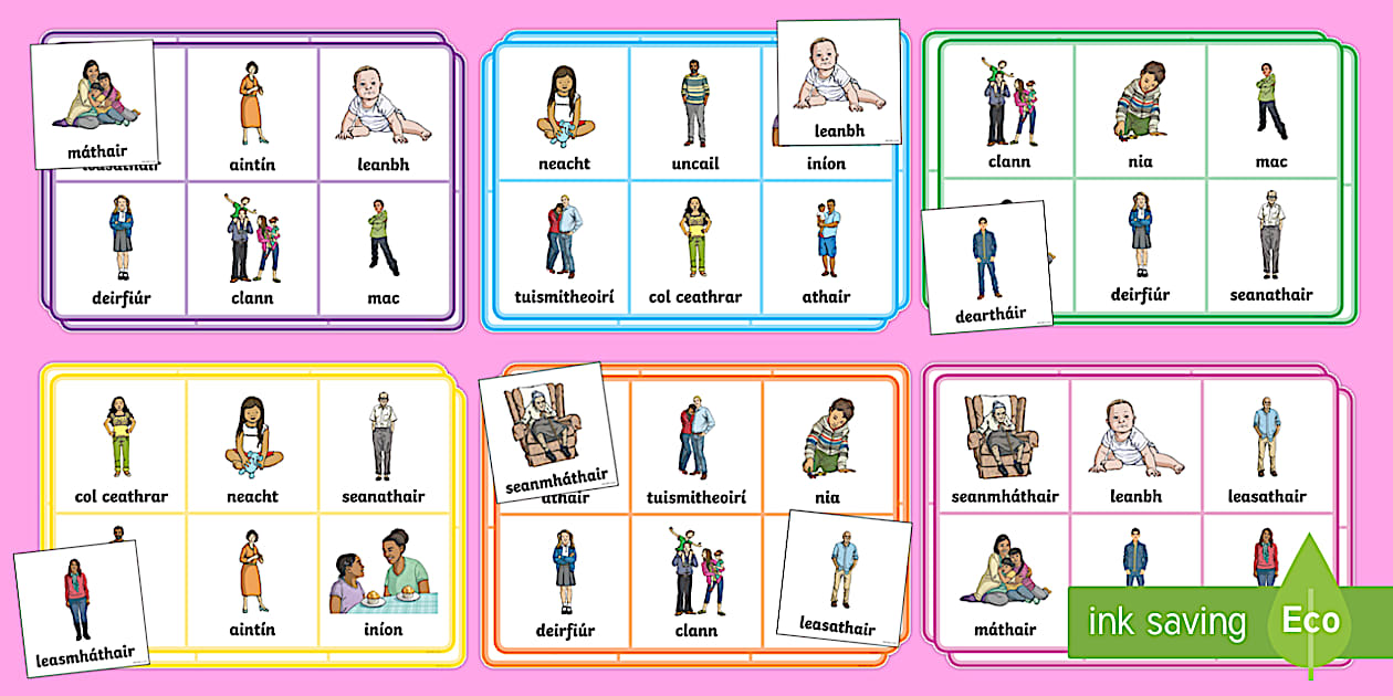 My Family Bingo Gaeilge (teacher made) - Twinkl