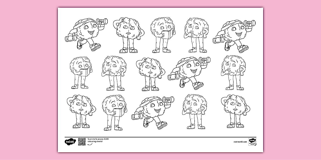 Brain Doodle Colouring Page (Teacher-Made) - Twinkl