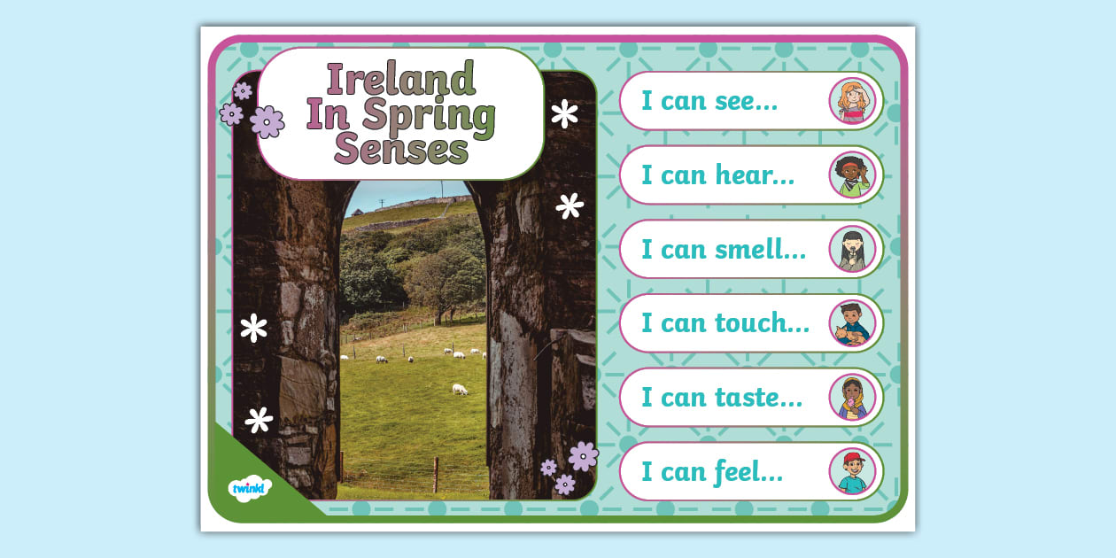 Ireland In Spring Senses Display Poster Twinkl - Twinkl
